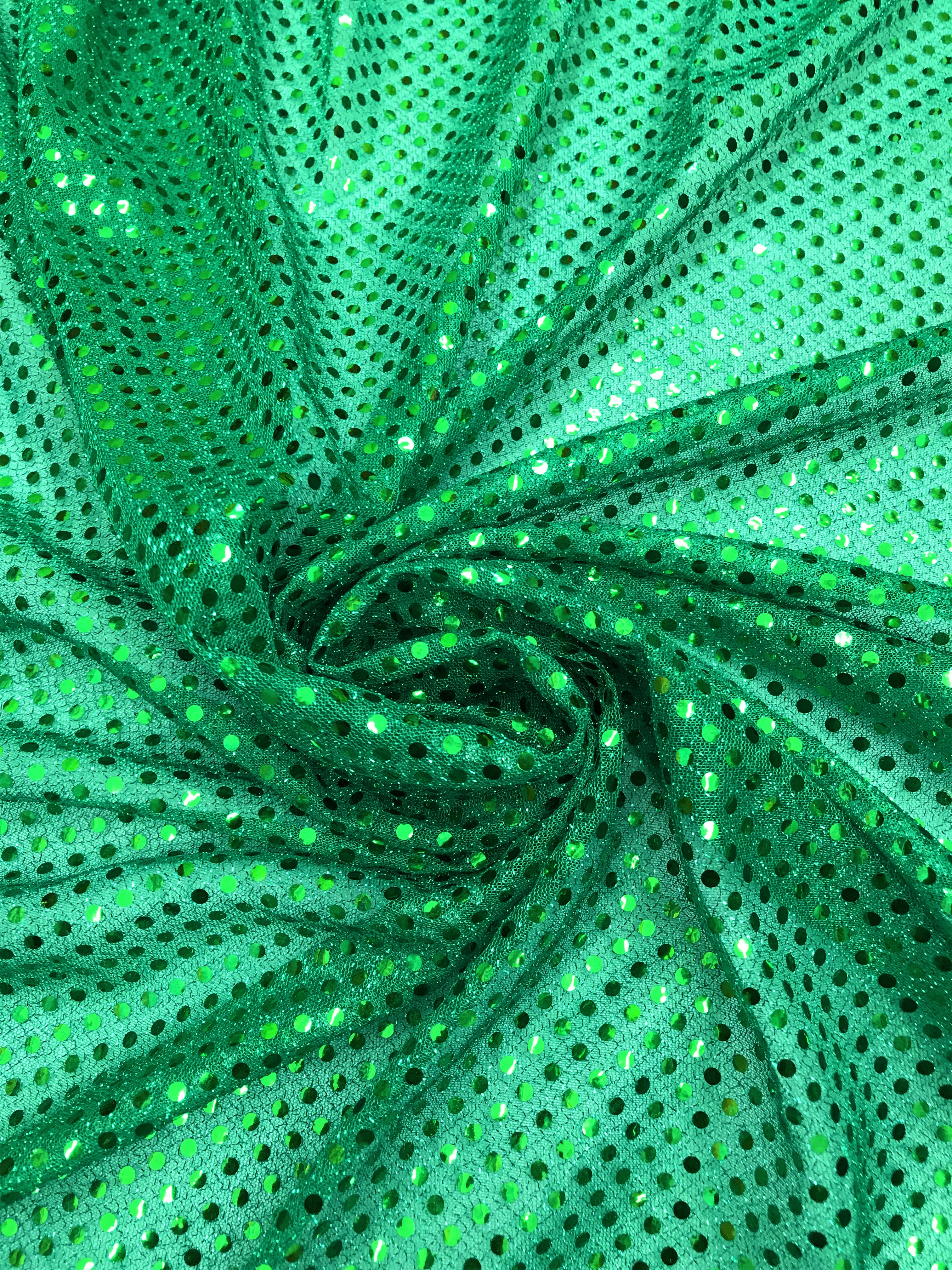 Kelly Green Small Confetti Sequin – Sal Tex Fabrics, Inc.
