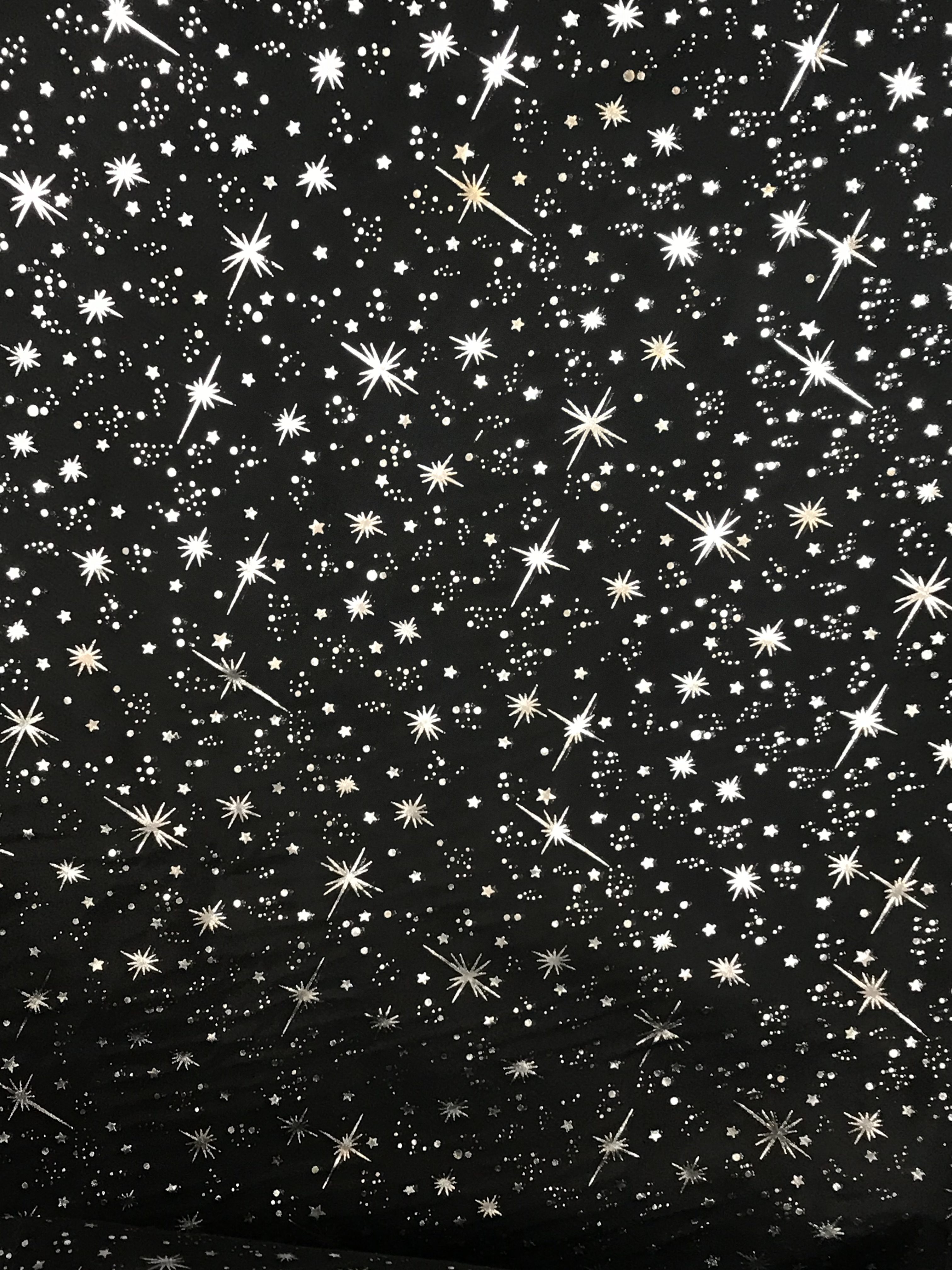 Black/Silver Stars Organza – Sal Tex Fabrics, Inc.