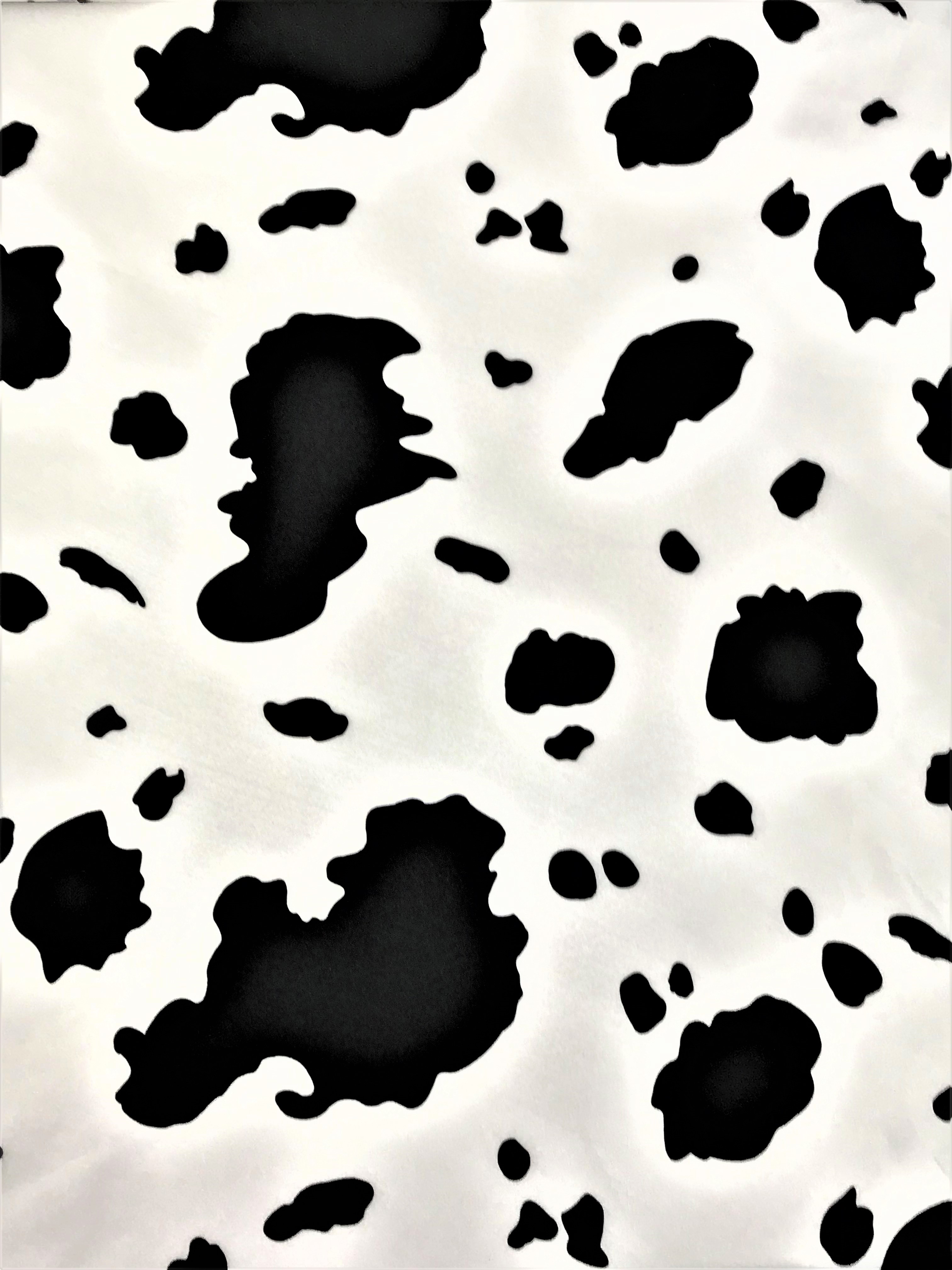 Dots Print Black Cow